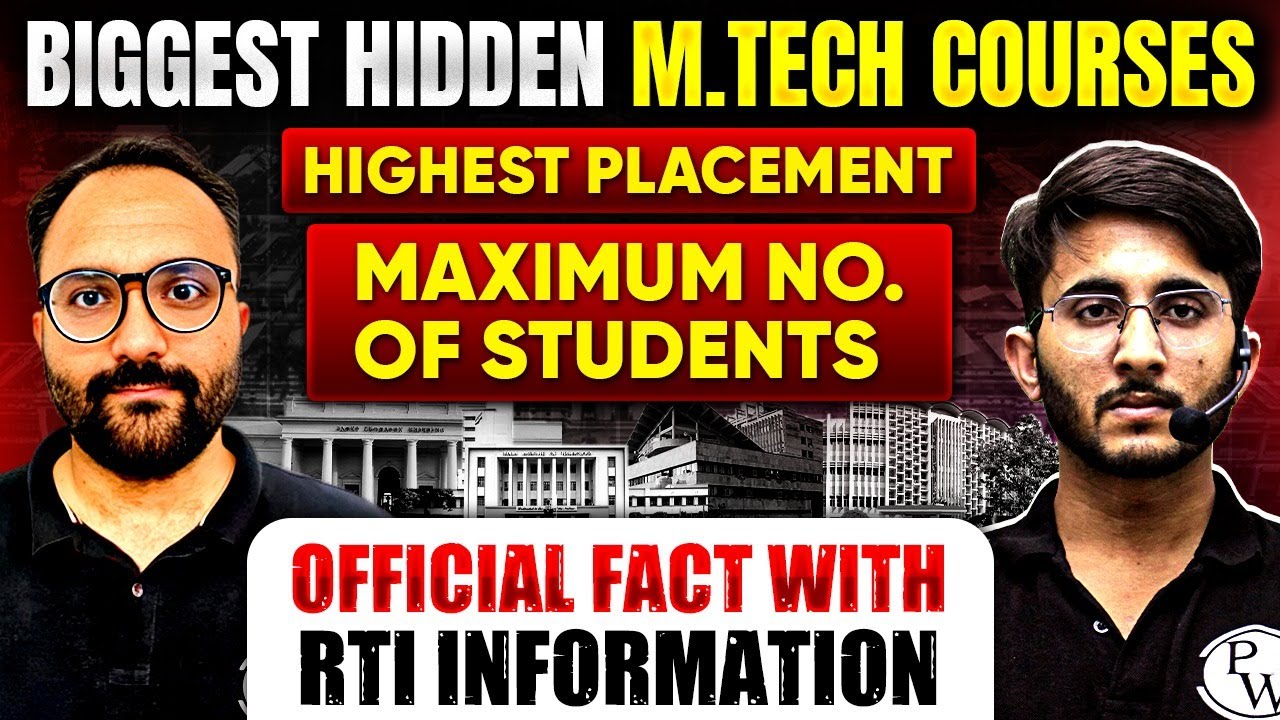 Hidden M.Tech Courses with Maximum Placement | Official RTI Information | Best Jobs for MTech ...