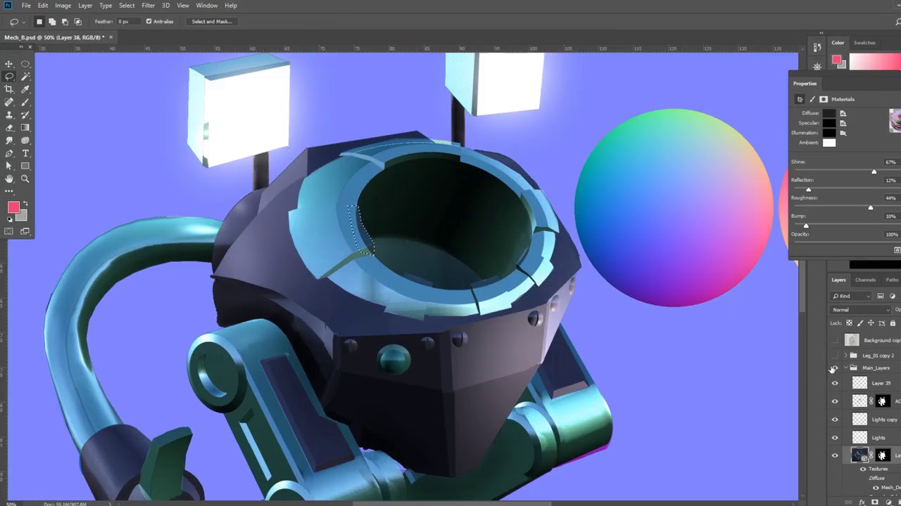 Mech created using Hand-Painted Normal Maps - YouTube