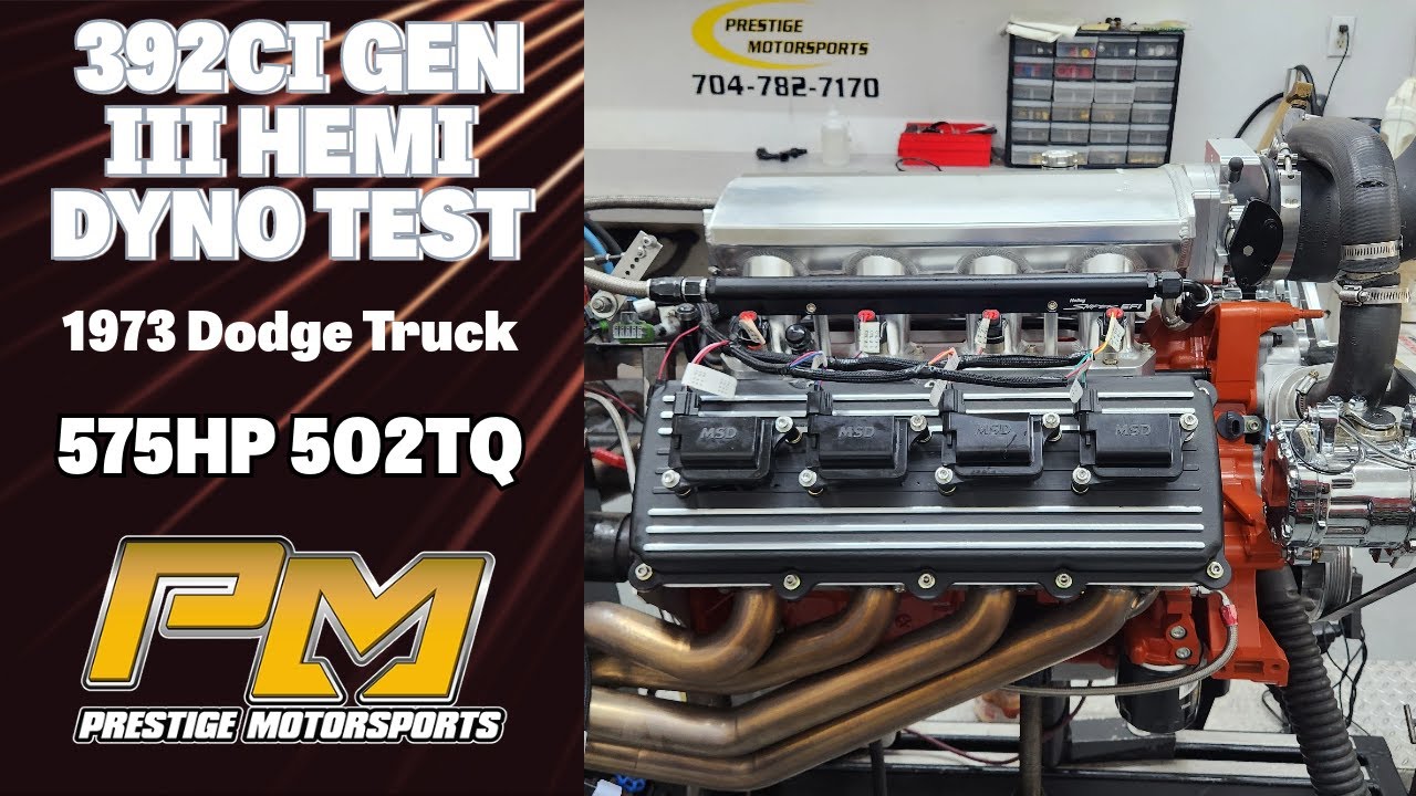 575HP 392ci Gen III Hemi Dyno Testing for Paul's '73 Dodge Pickup Truck ...