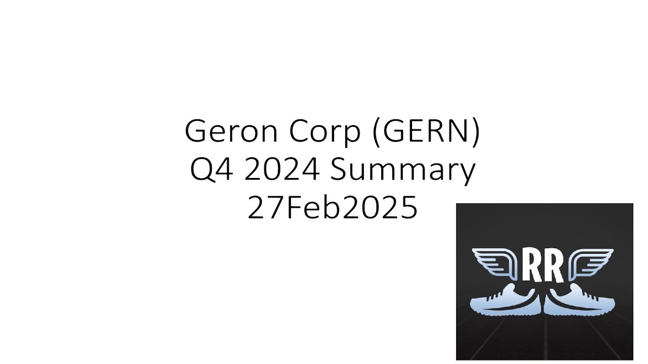 Geron Corp GERN Q4 2024 Summary 27Feb2025 - YouTube