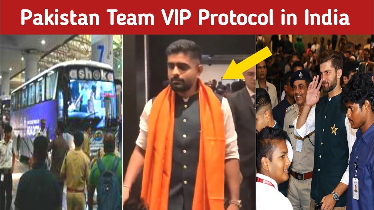 Pakistan Team Arrives at India with Heavy Protocol | Pakistan Team ...