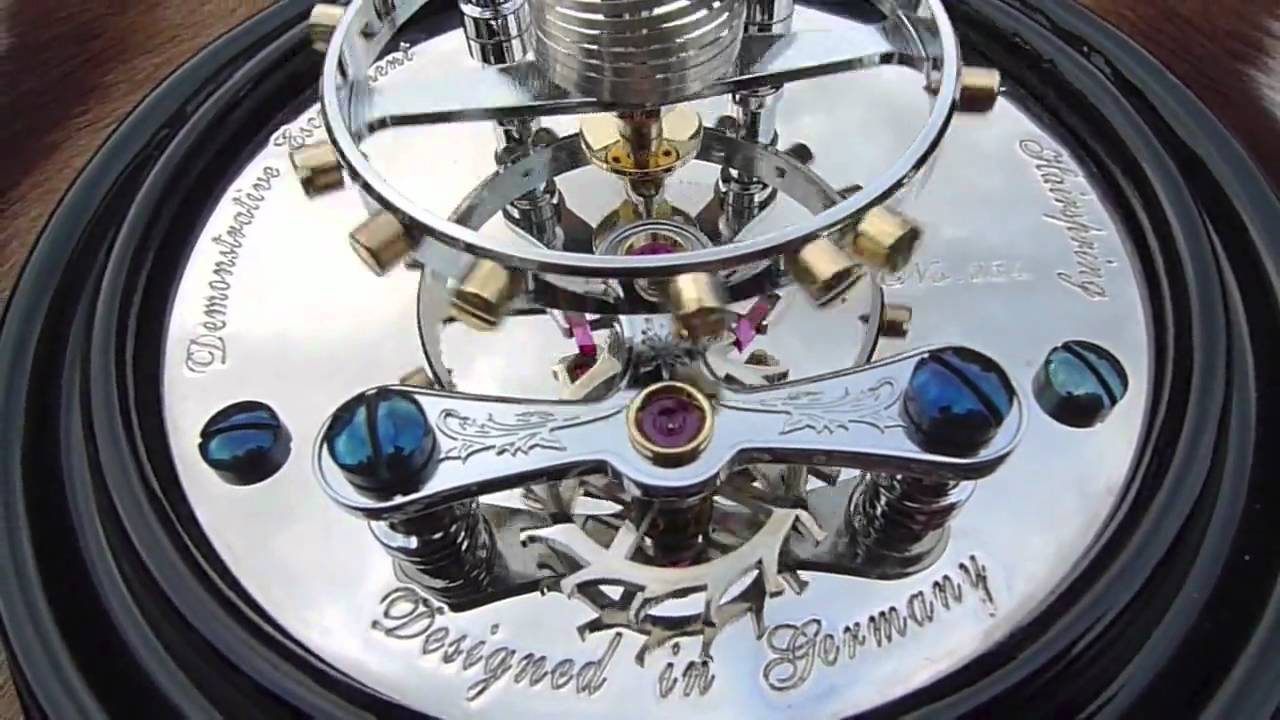Swiss lever escapement model - YouTube