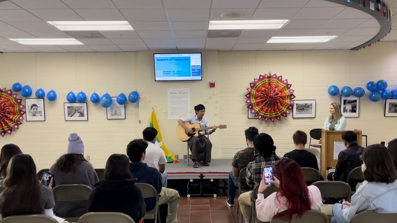 Singing "Ma Myint" by Pone Yape at my college's International Week ...