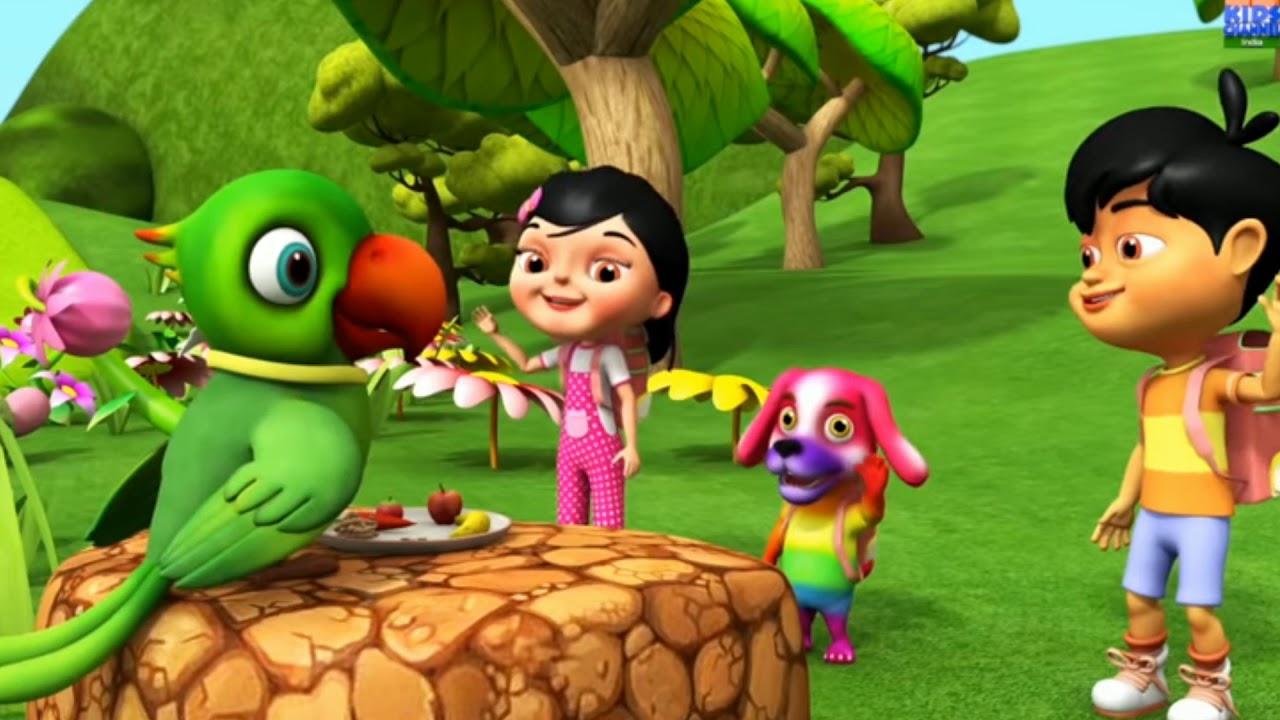 Main tota hindi rhyme | children poem | मै तोता मै तोता | Kids hindi ...