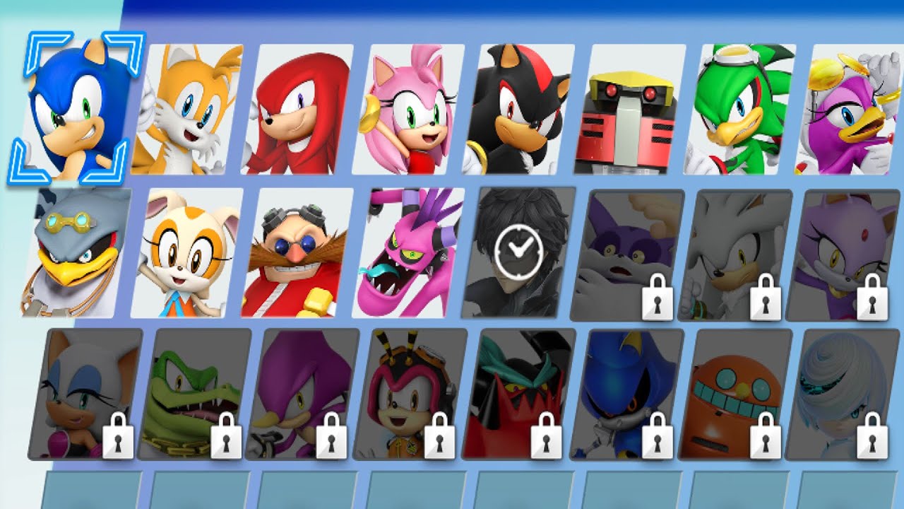 Sonic Racing CrossWorlds - All Characters (Open Beta) 4K - YouTube