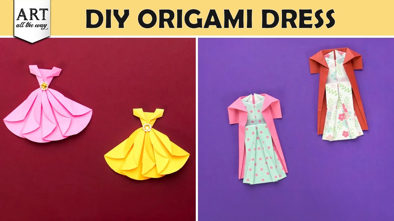 How to Make an Origami Princess Dress | Easy Paper Craft for Kids | DIY ...