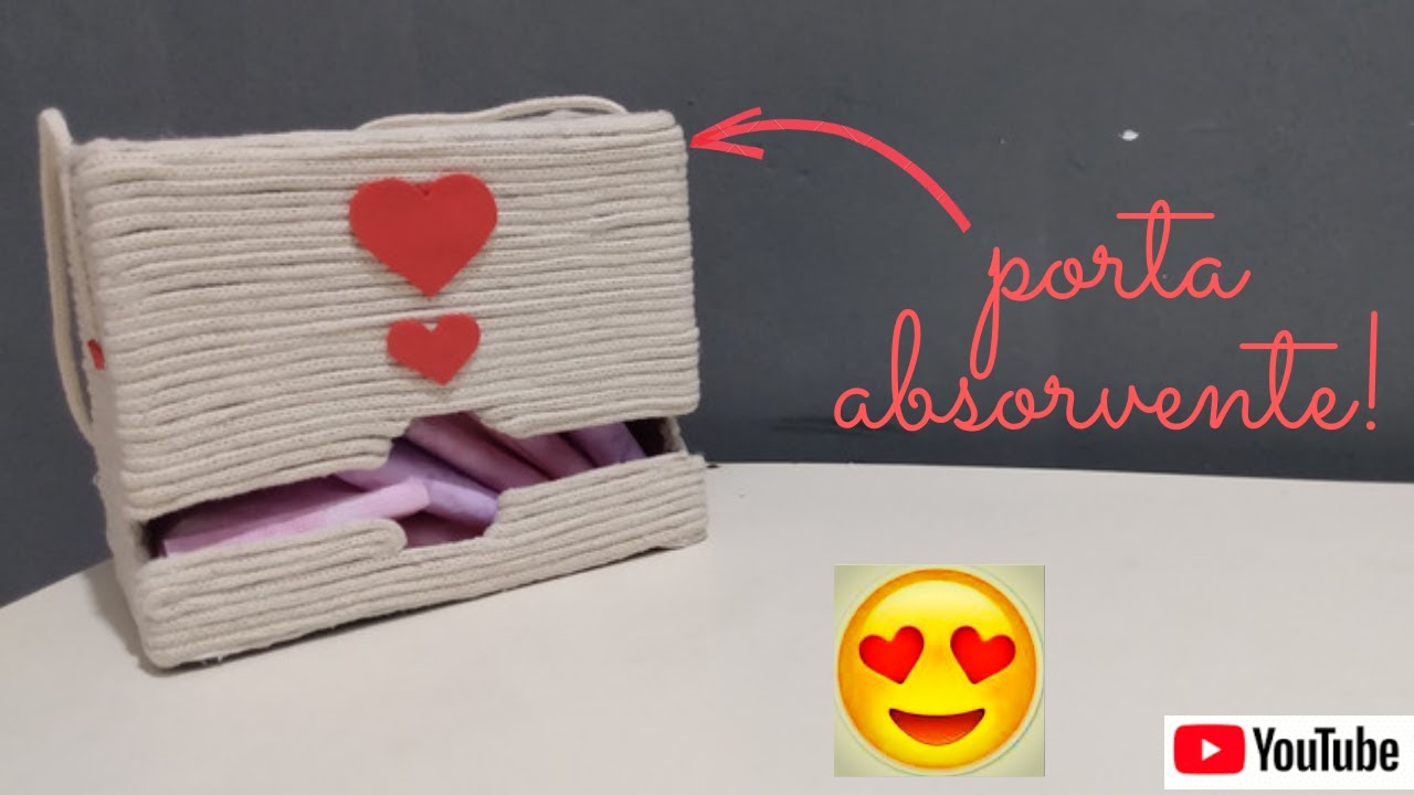 #DIY: PORTA ABSORVENTE FEITO DE PAPELÃO!! - YouTube