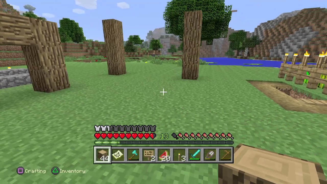 Minecraft survival let's build a WOOD shop and give a SHOUTOUT - YouTube