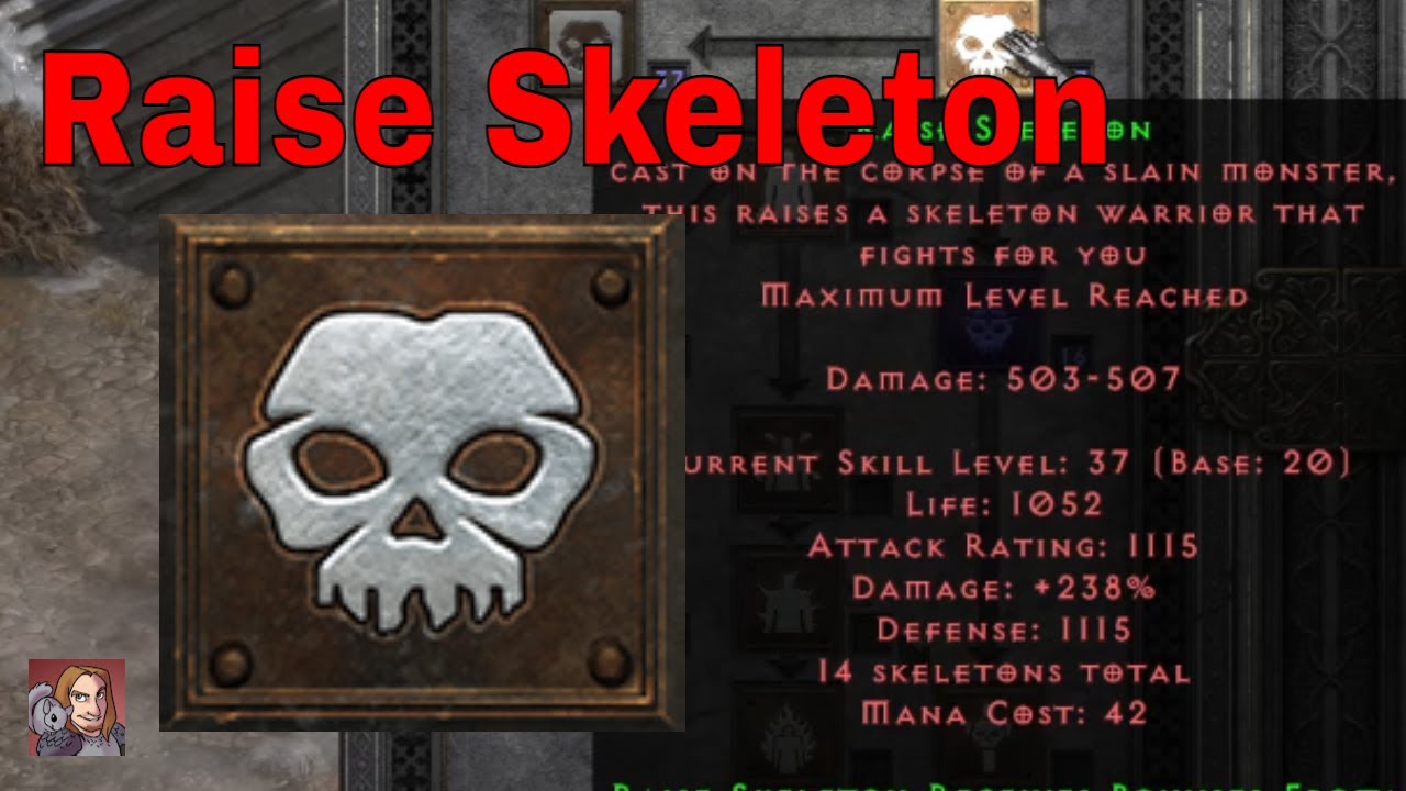 D2R Skills & Abilities - Raise Skeleton (Necromancer Summoning) - YouTube