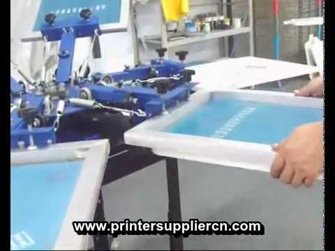 Six Color Six Station T-Shirt Screen Printing Machine,Clothes Screen ...