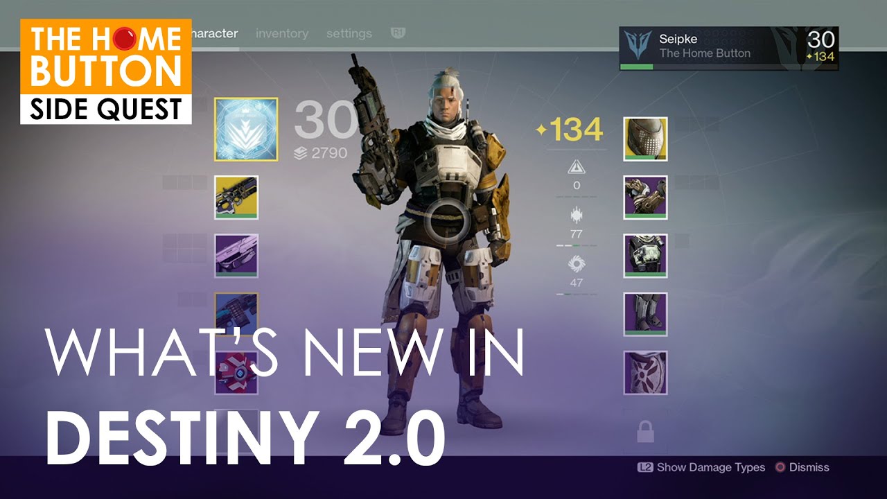 Whats new in Destiny 2.0? - Home Button Side Quest - YouTube