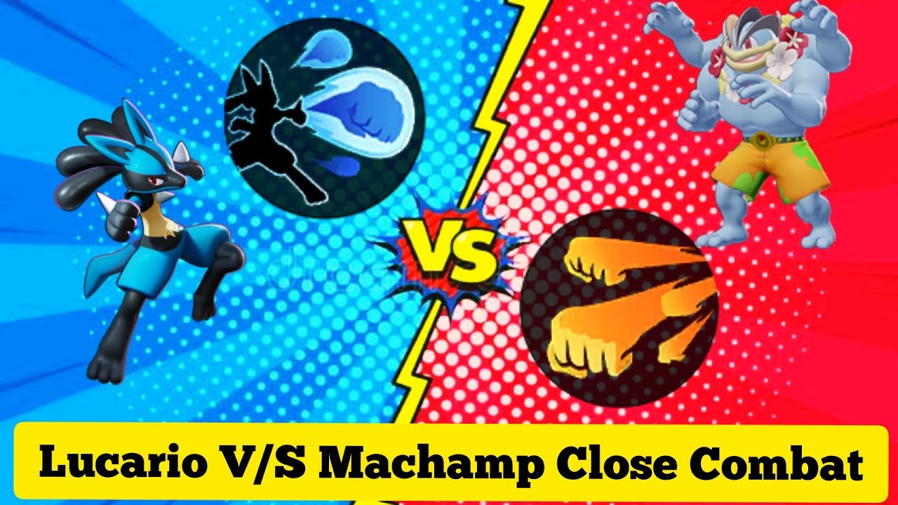Lucario Close Combat V/S Machamp Close Combat 💪 - YouTube
