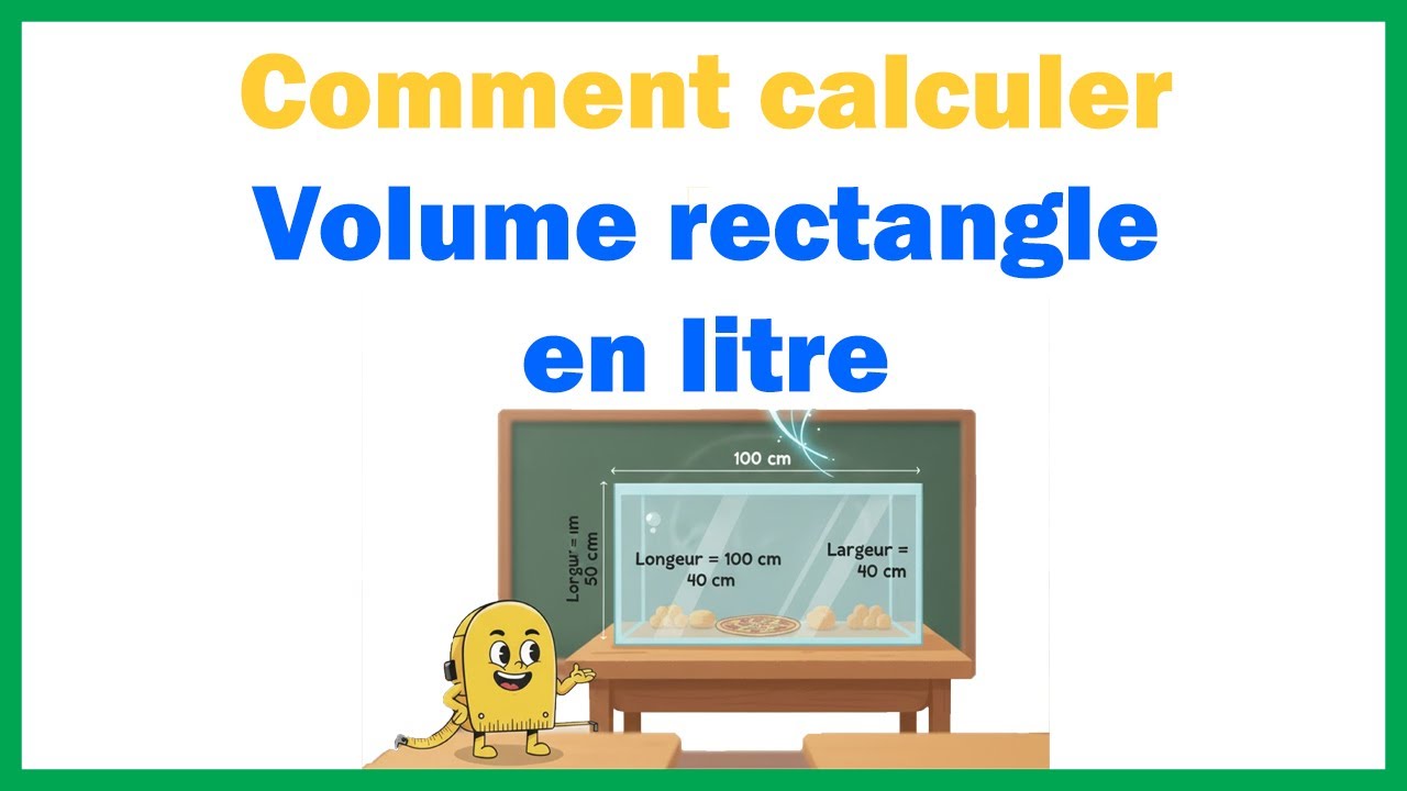 Comment calculer volume parallélépipède rectangle en litre - YouTube