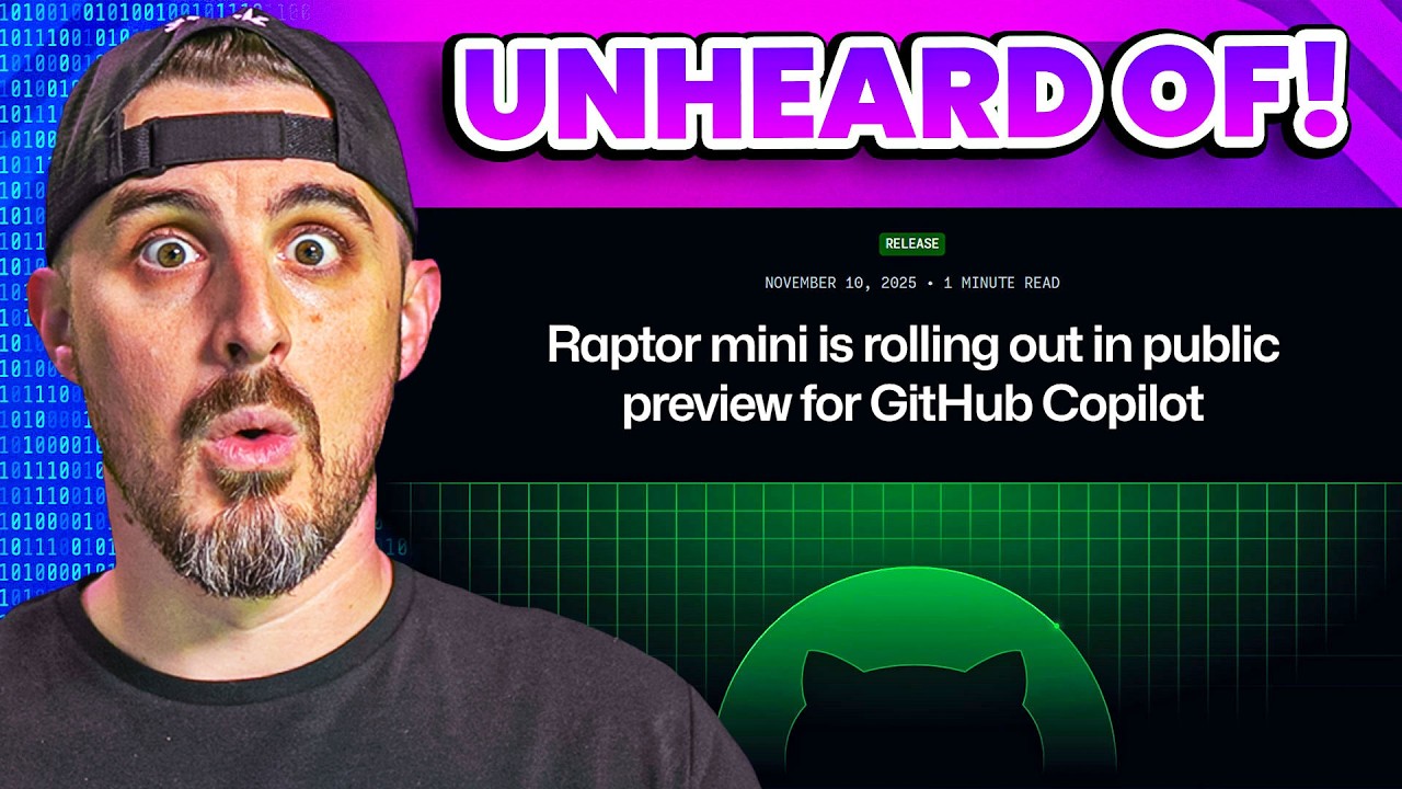 A New Model You Haven't Heard About (GitHub Raptor Mini) - YouTube