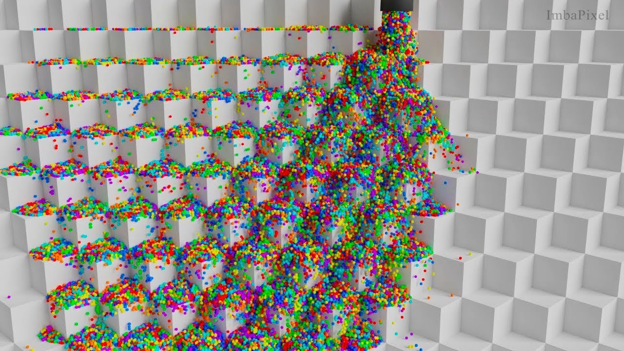 Rainbow. Flow of balls. Blender - YouTube