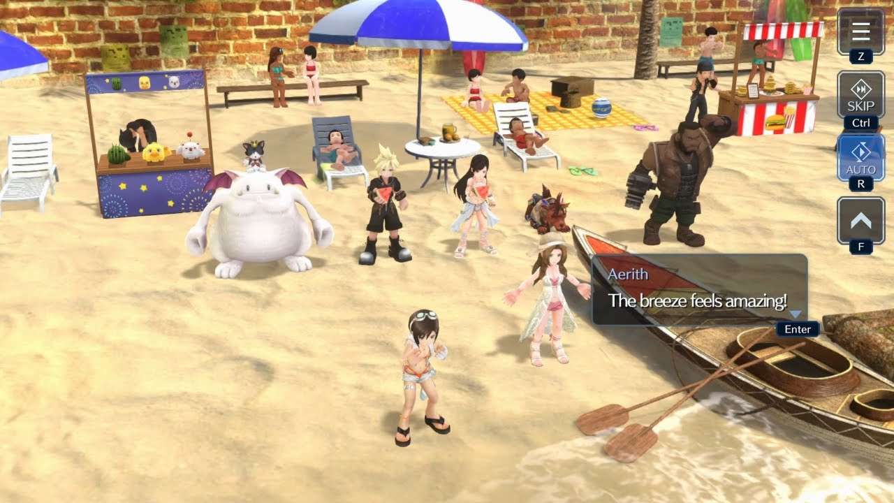 Final Fantasy 7 Ever Crisis Summer's Here Fireworks on the Beach Event ...