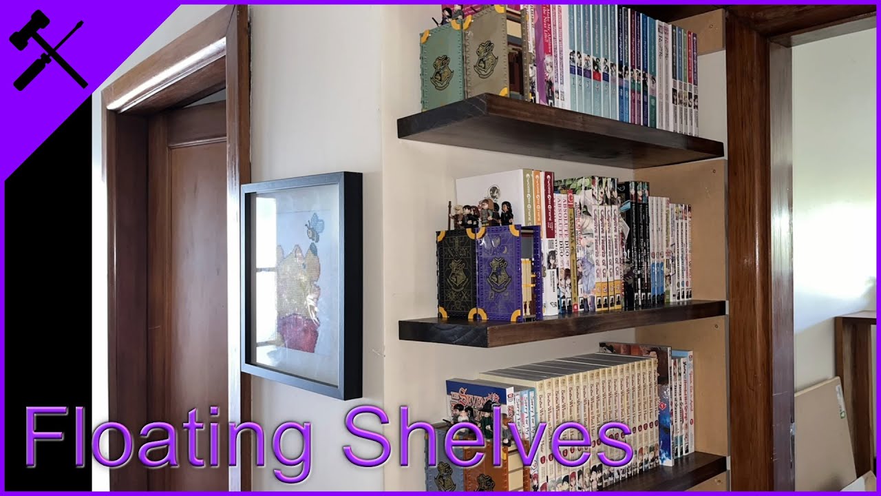DIY Floating Shelves, the not so easy way. - YouTube