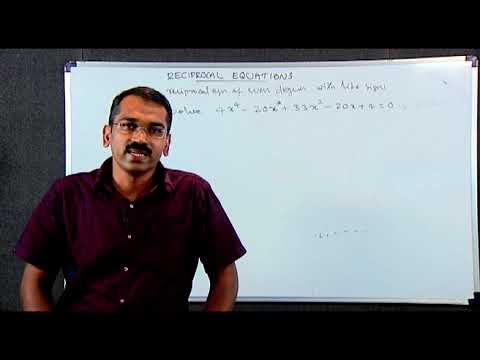 RECIPROCAL EQUATIONS #swayamprabha #CH08SP - YouTube