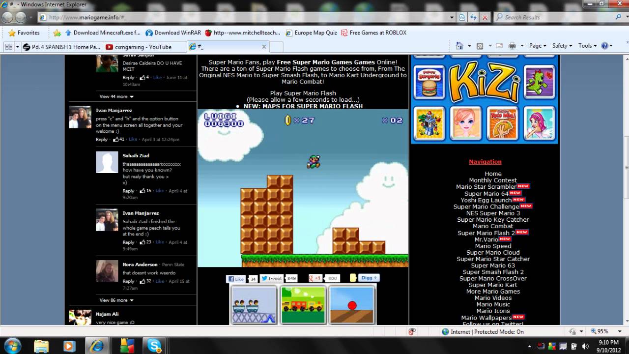 Mario computer game on KiZi part 2 Ending - YouTube