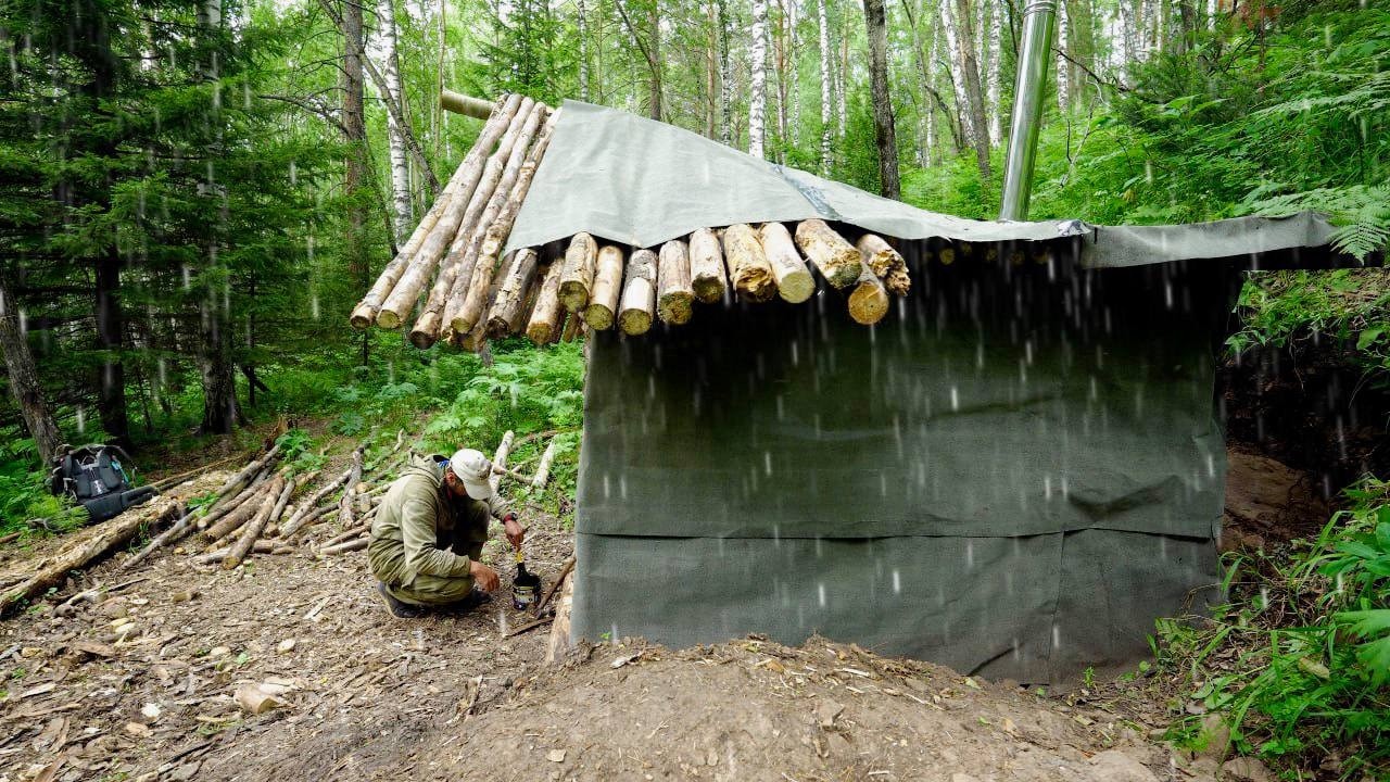 How to build a dugout in the forest with your own hands. Will the roof ...