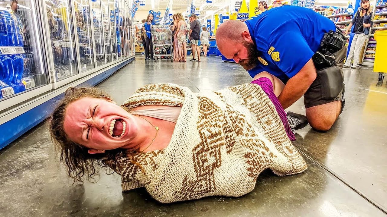 Insane Karen Freaks Out at Walmart | Arrested by Police - YouTube