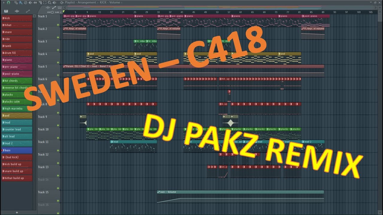 Sweden - C418 | Minecraft Remix | FL Studio Tutorial and Remix by DJ Pakz - YouTube