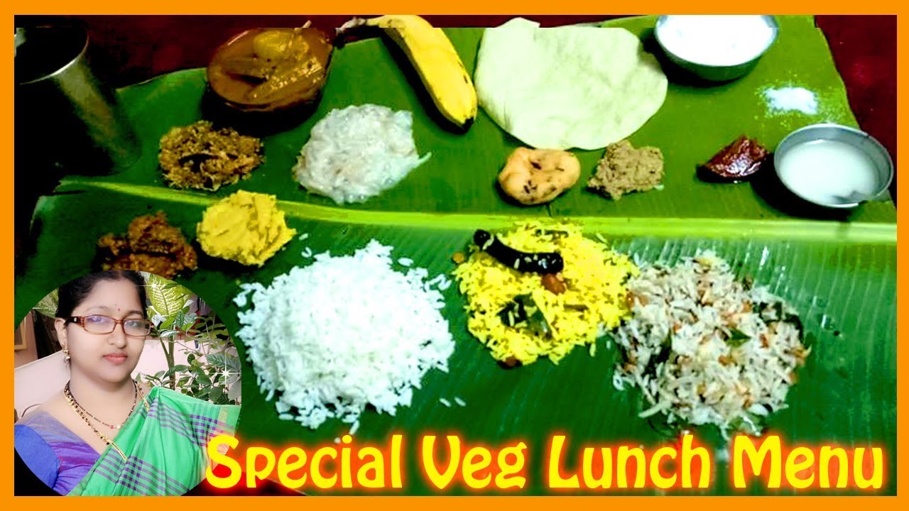 South Indian Thali recipe | Veg South Indian Lunch Menu Ideas | Andhra ...