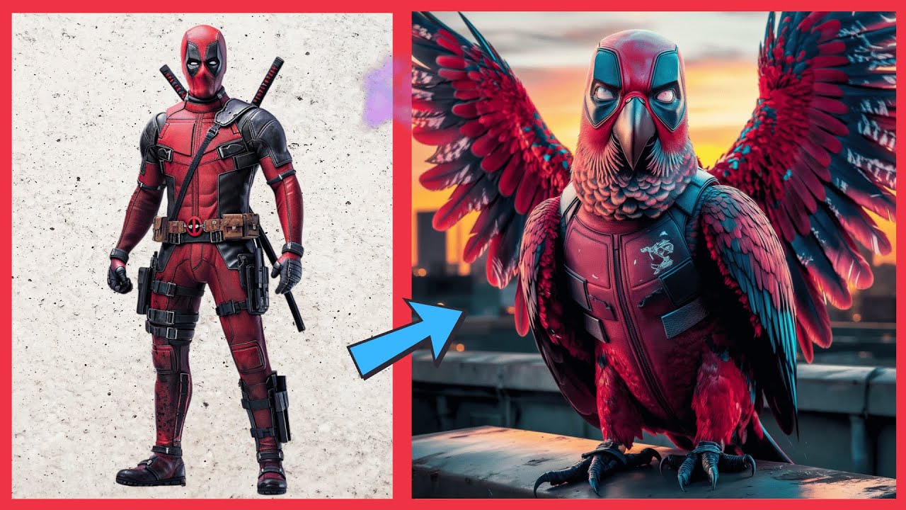 AVENGERS but PARROT🦜Transformations of Marvel and DC Heroes 2024 - YouTube