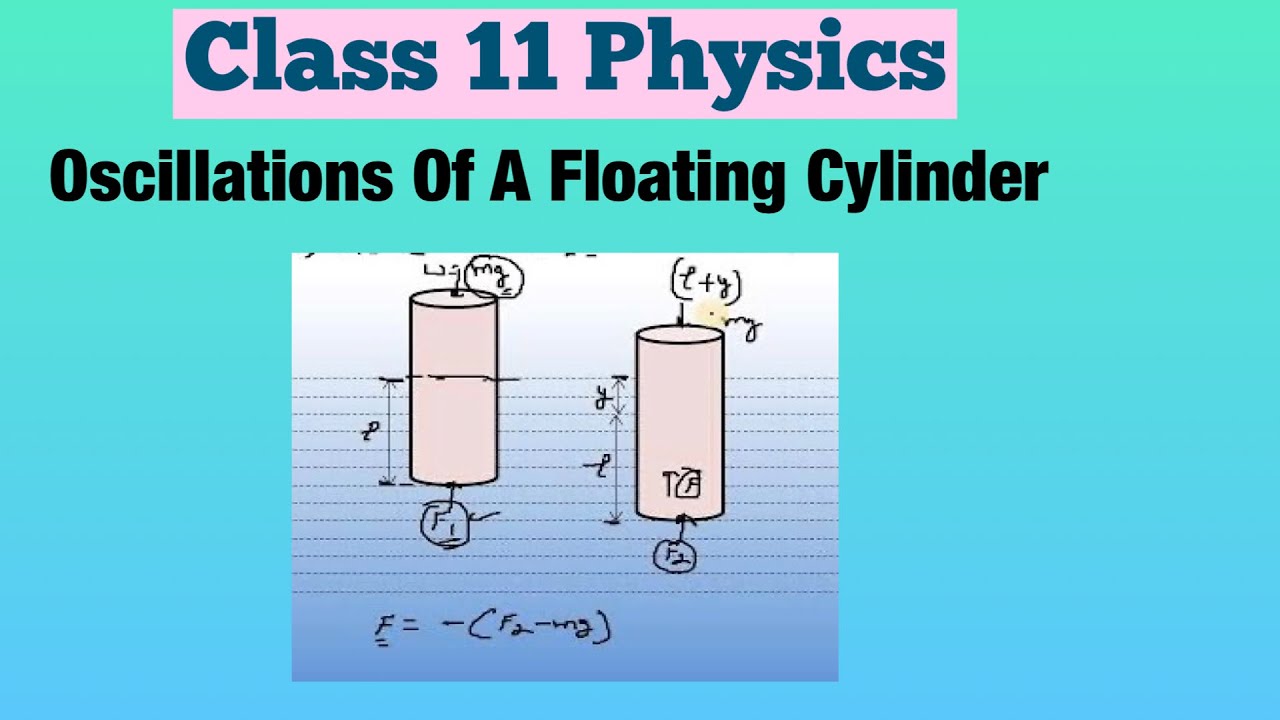 Oscillations Of A Floating Cylinder | Class 11 Physics - YouTube