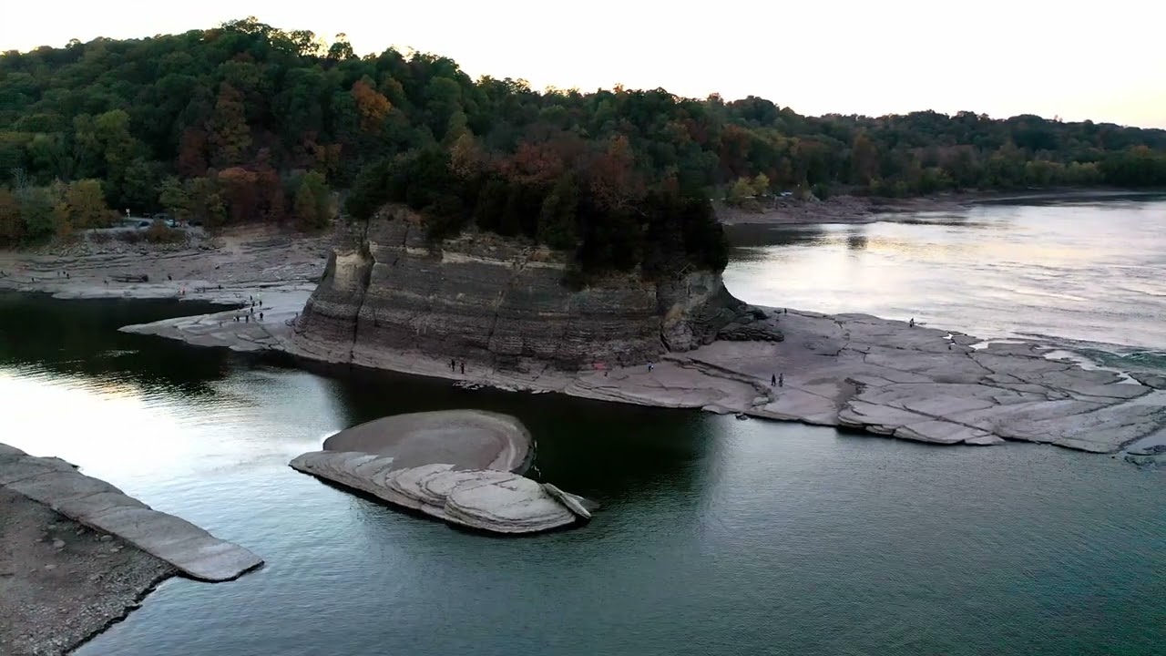 Mississippi River Reaches Record Low Drone Footage at Tower Rock! DJI ...