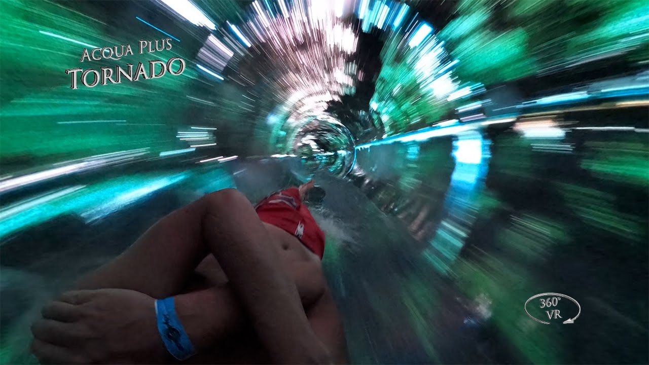 Acqua Plus Waterpark Tornado Slide (Bodyslide) 360° VR POV Onride - YouTube