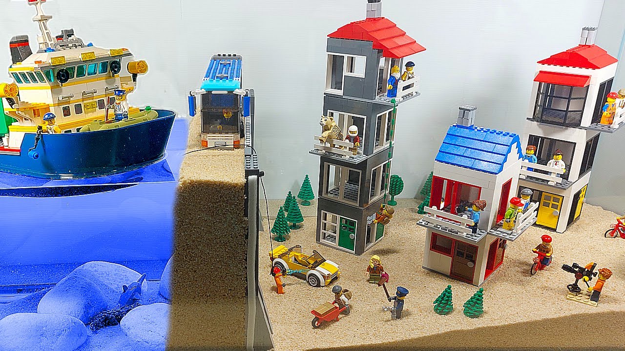 LEGO REAL Dam FLOOD - CITY of SKYSCRAPERS and SHIP - ep 40 - YouTube