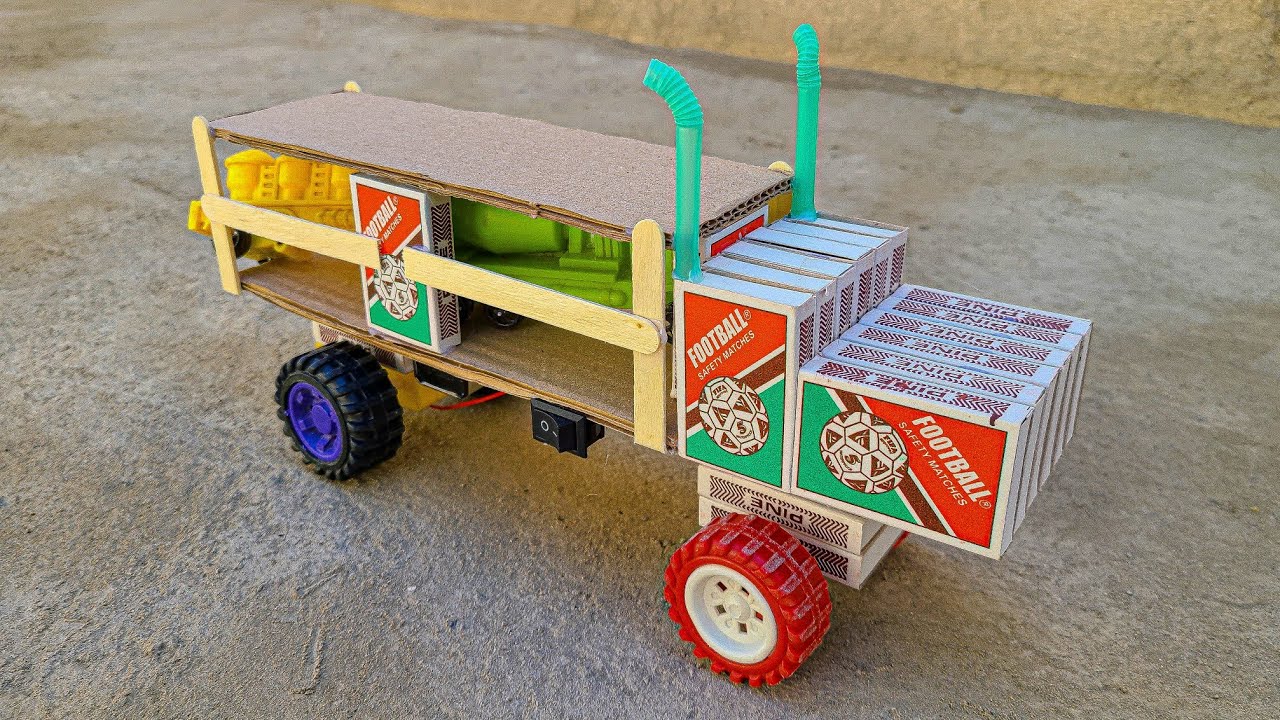 Matchbox Craft-How To Make A Vehicle Loader Truck With Cardboard At ...