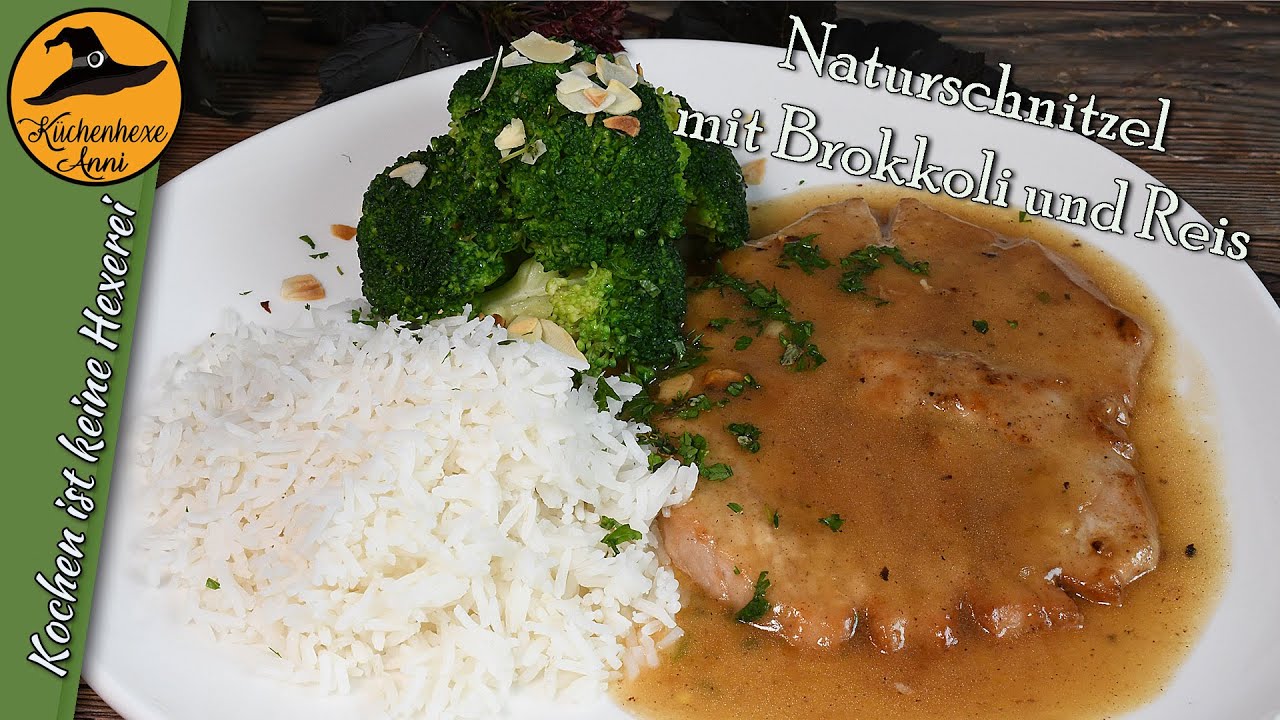 So ein köstliches Naturschnitzel mit Brokkoli und Reis ist wirklich ...