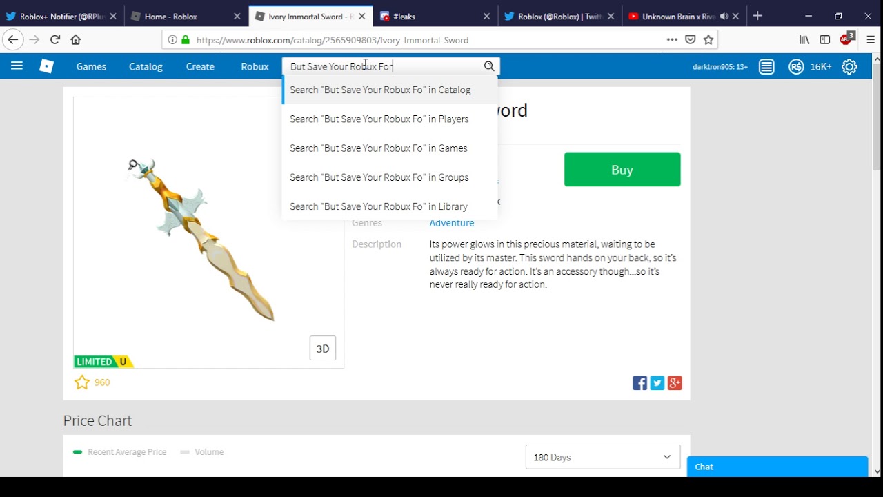 Should You Buy Ivory Immortal Sword? | Roblox - YouTube