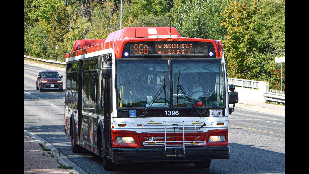 RIDE TTC 1396 on 96B Wilson from York Mills Station to Wilson Station ...