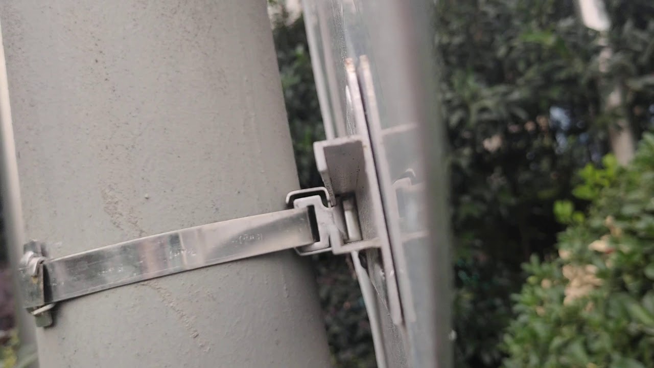 stainless steel banding strap traffic sign - YouTube