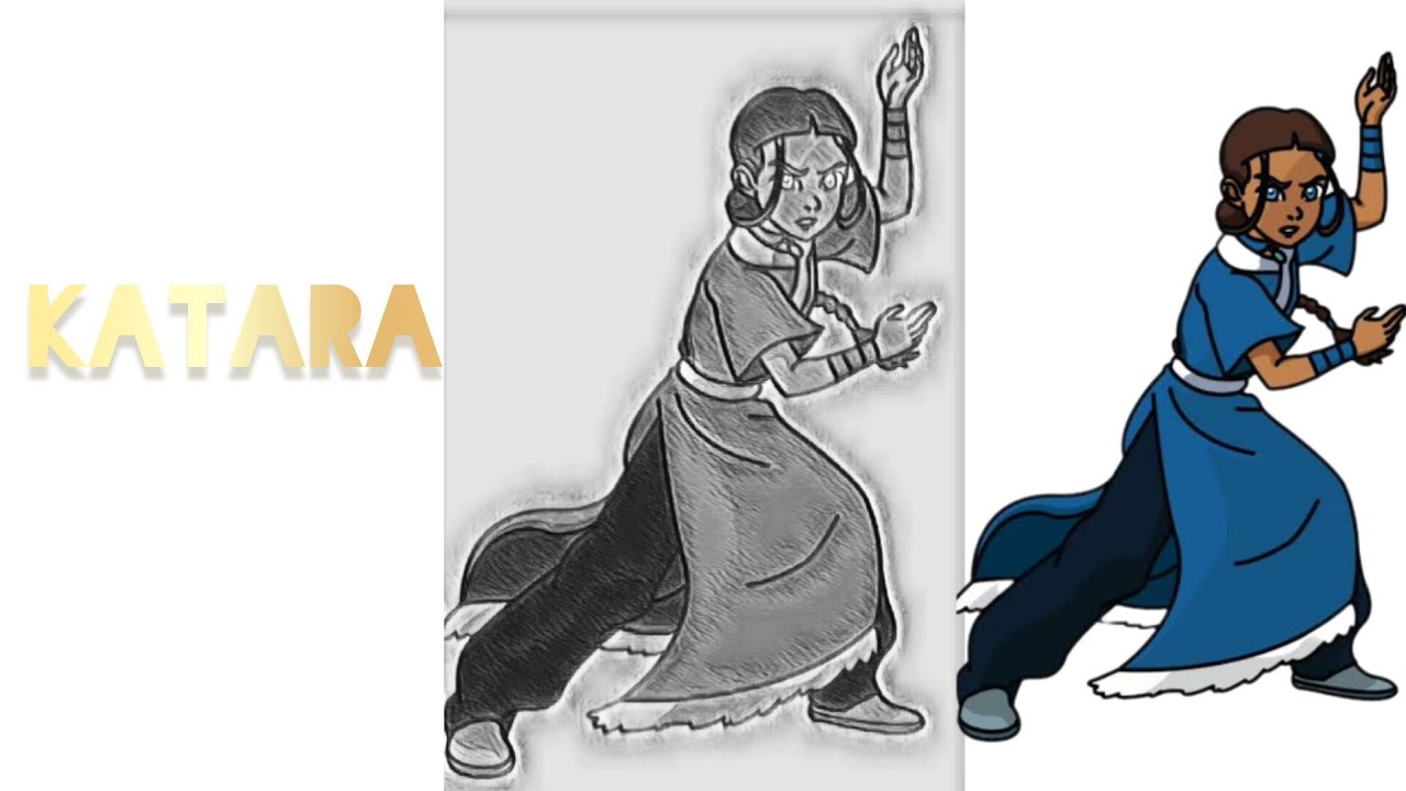sketch ️ video 📷 of Katara from avatar:the last Airbender. - YouTube