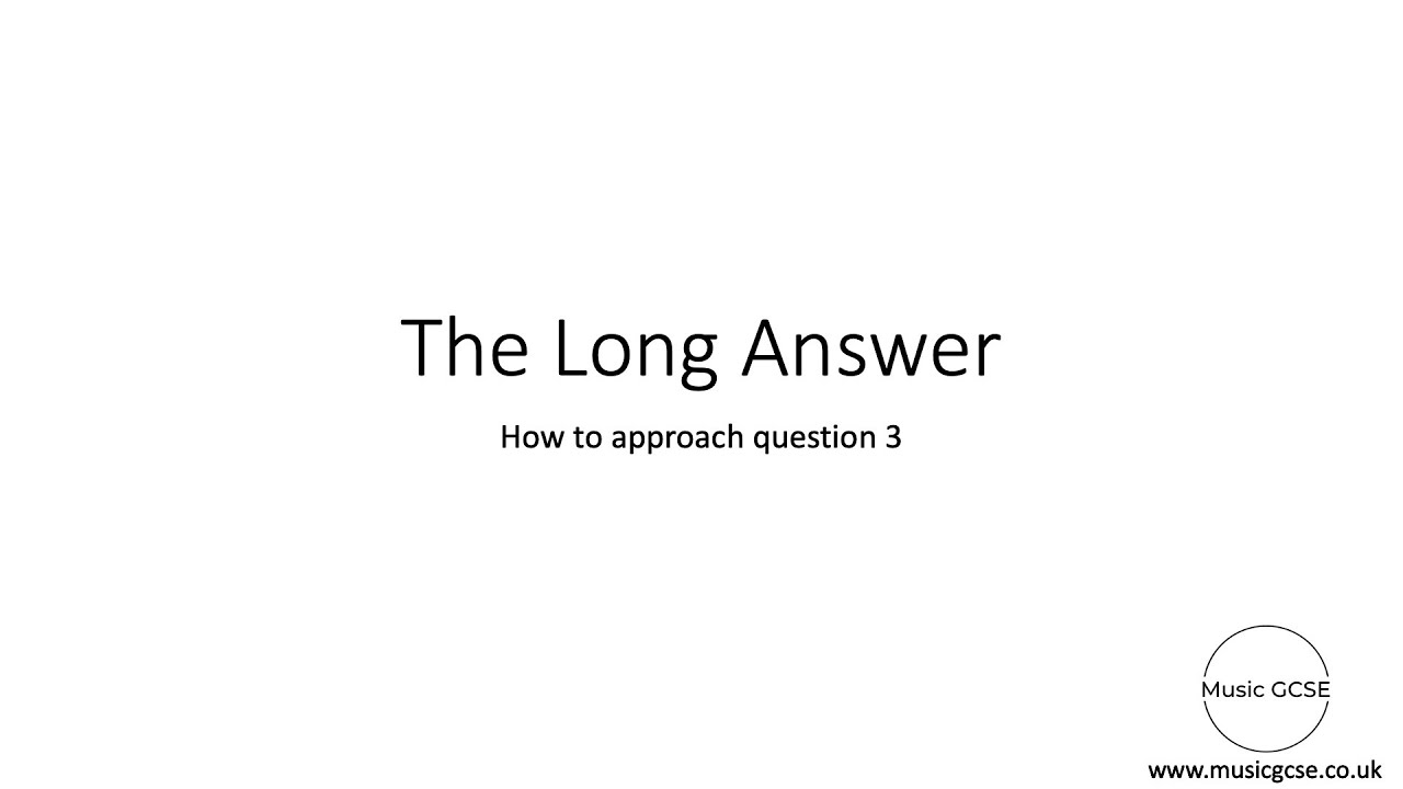 OCR GCSE Music - The Long Answer - YouTube