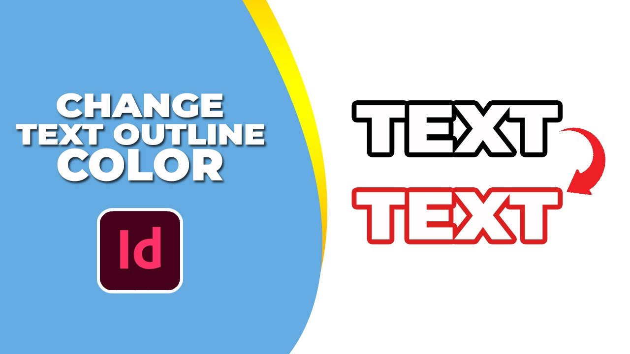 How to change text outline color in InDesign - YouTube