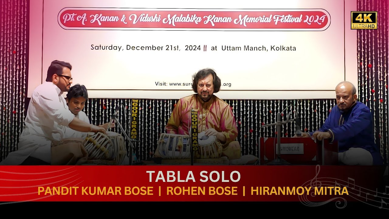 Teen Taal || Tabla Solo || Pt. Kumar Bose || Associate by Shri Hiranmoy Mitra & Shri Rohen Bose ...