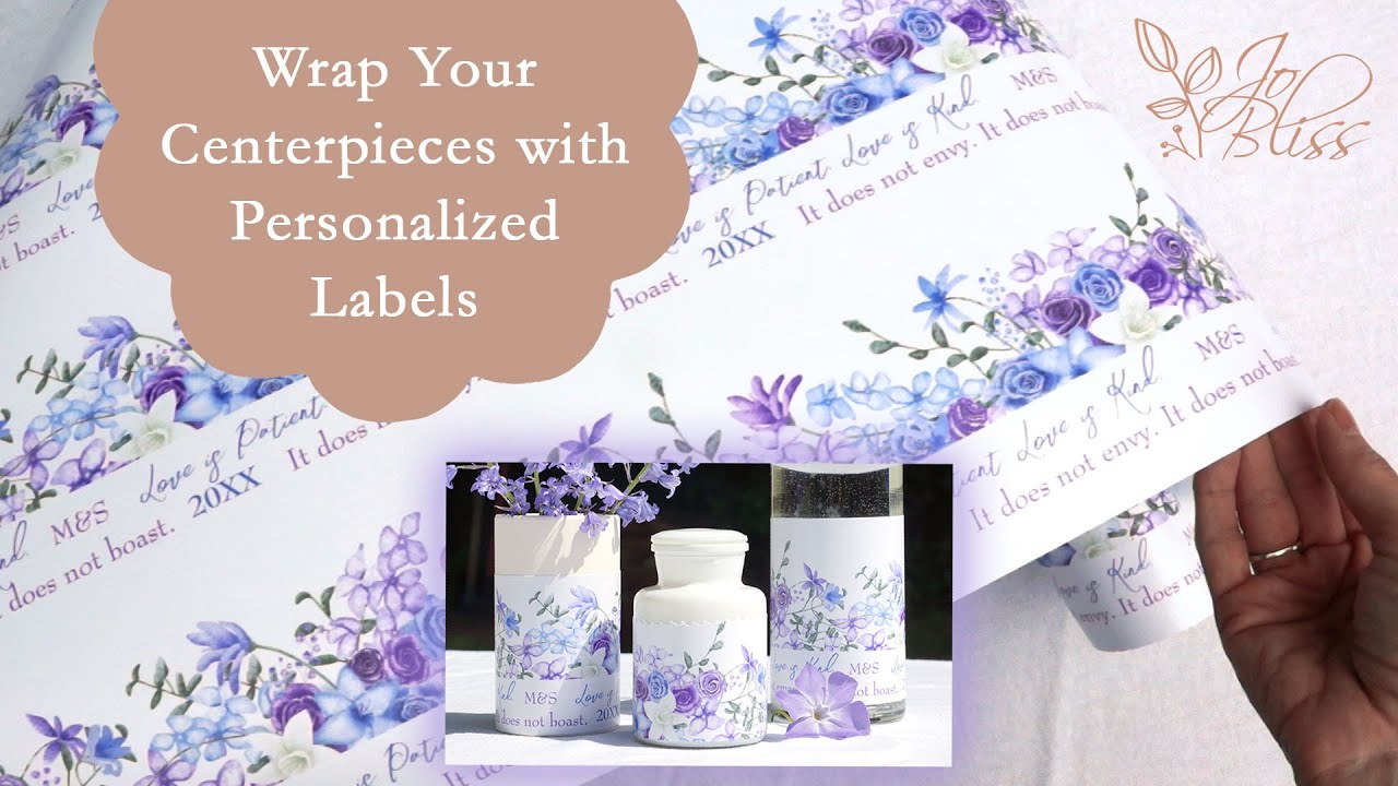 Purple & Blue Rose Table Centerpiece Wraps #purple #weddingfavors # ...