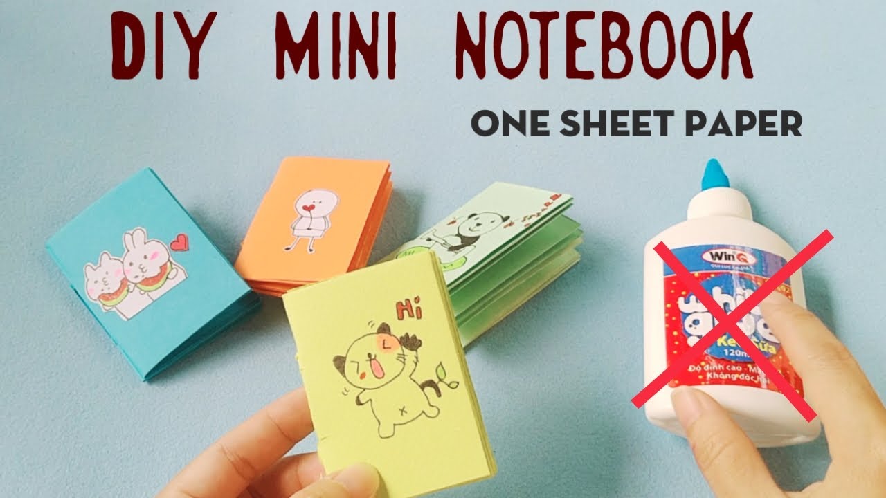 DIY IDEAS | DIY MINI NOTEBOOKS ONE SHEET OF PAPER | Làm Sổ Tay Mini Chỉ ...