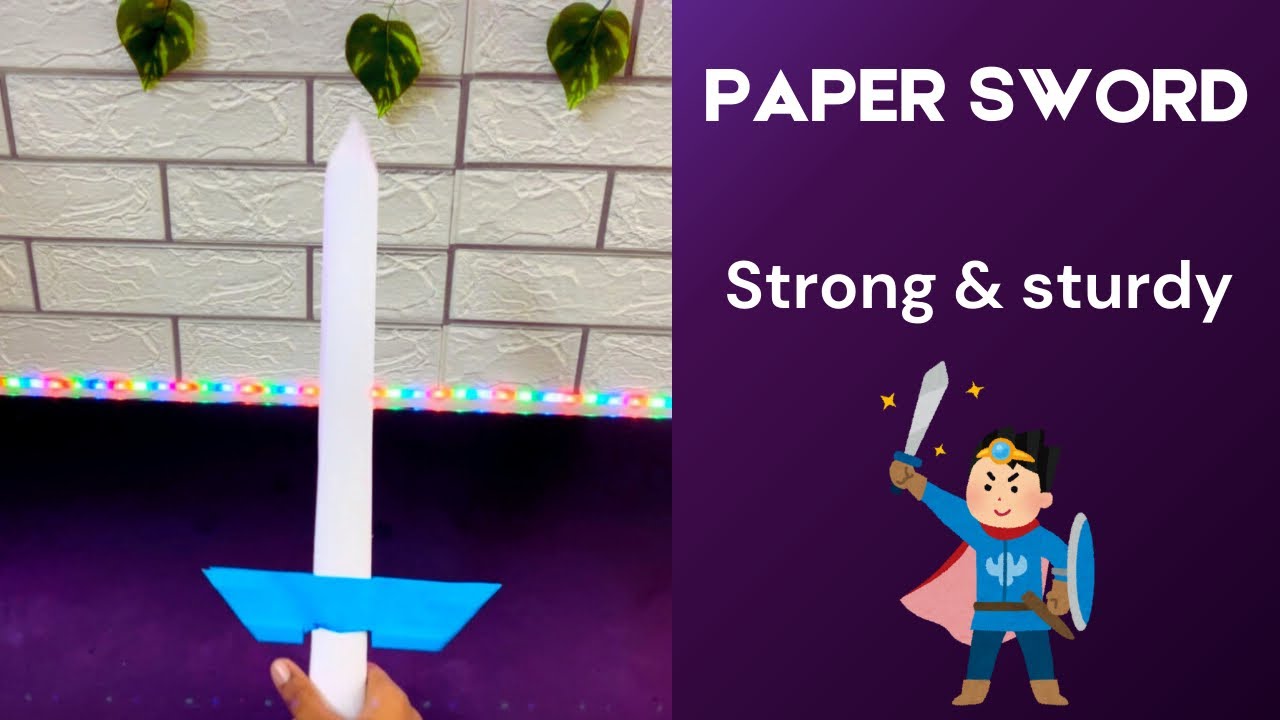 How to make a paper SWORD a Strong and Sturdy | Origami Sword #origami ...