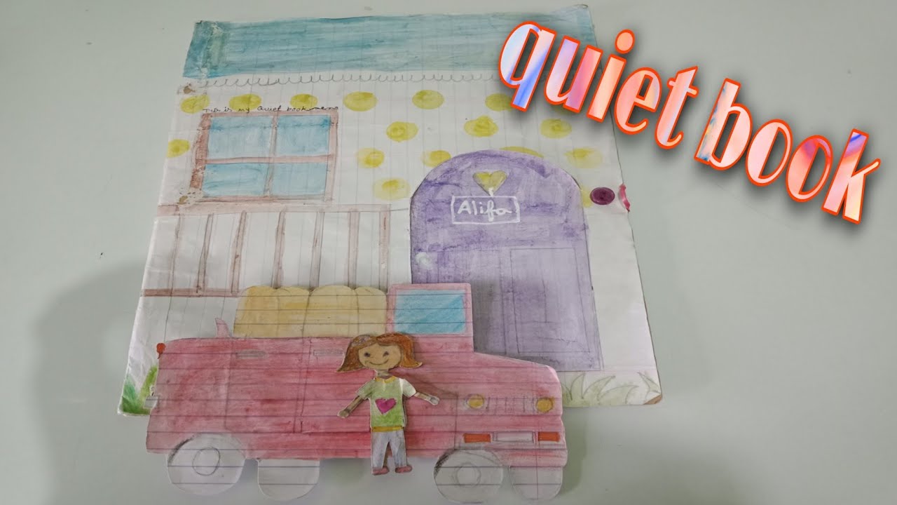 Playing with Quiet book ||Quiet book made with paper|| paper doll house ...