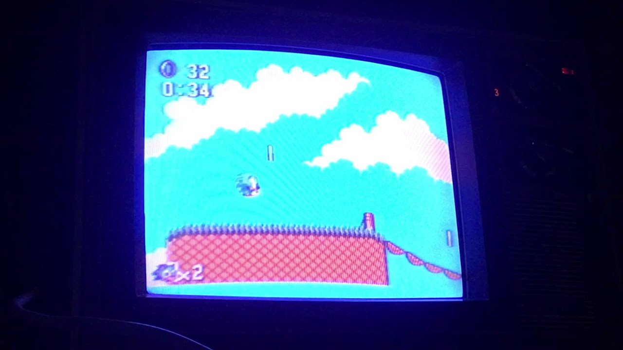 Sonic 1 (Master System) on a real CRT TV - YouTube