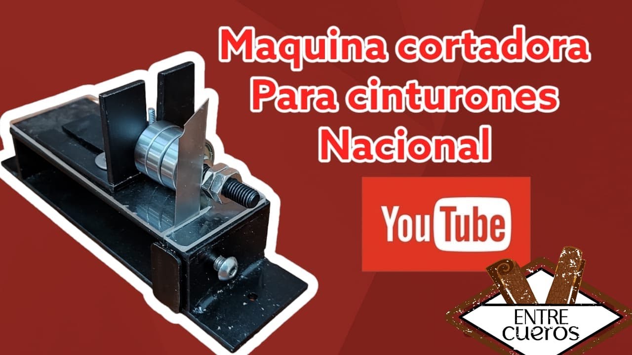 Maquina Cortadora para cinturones nacional - YouTube