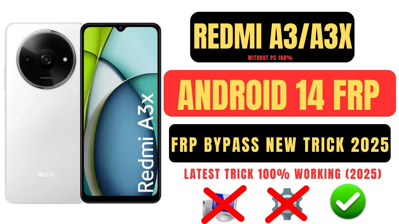 Redmi A3/A3X Frp Bypass | Redmi A3x Frp Bypass 2025 - YouTube