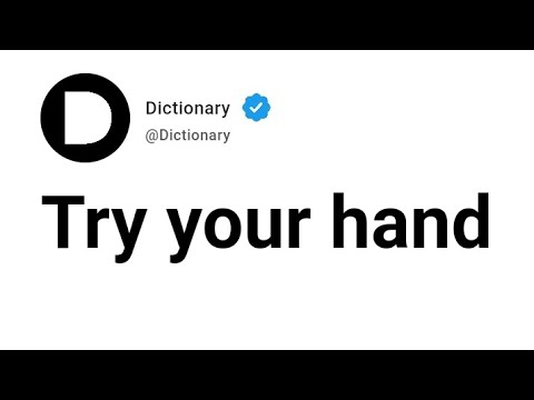 Try your hand Meaning In English - YouTube