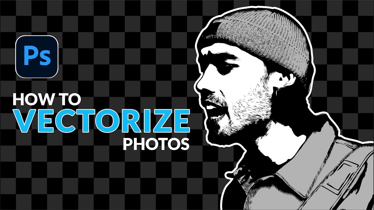 Convert RASTER Portraits to VECTOR Graphics using Photoshop - YouTube